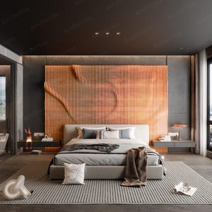 Parametric Bed Headboard CNC Files | Wavy Woodworking Plans (digital ...
