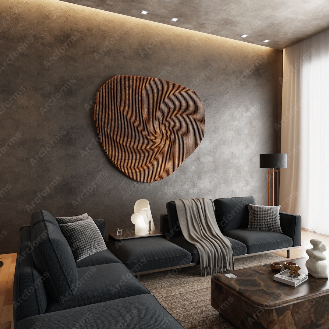 Wall Art Parametric CNC Laser Cutter Wavy Wall Decor Aspire Vcarve Cut ...