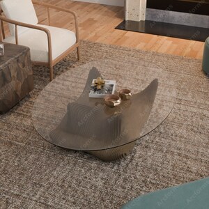 Parametric Table Wavy CNC Cut Files Art Decor Wavy Wooden Table Decor ...