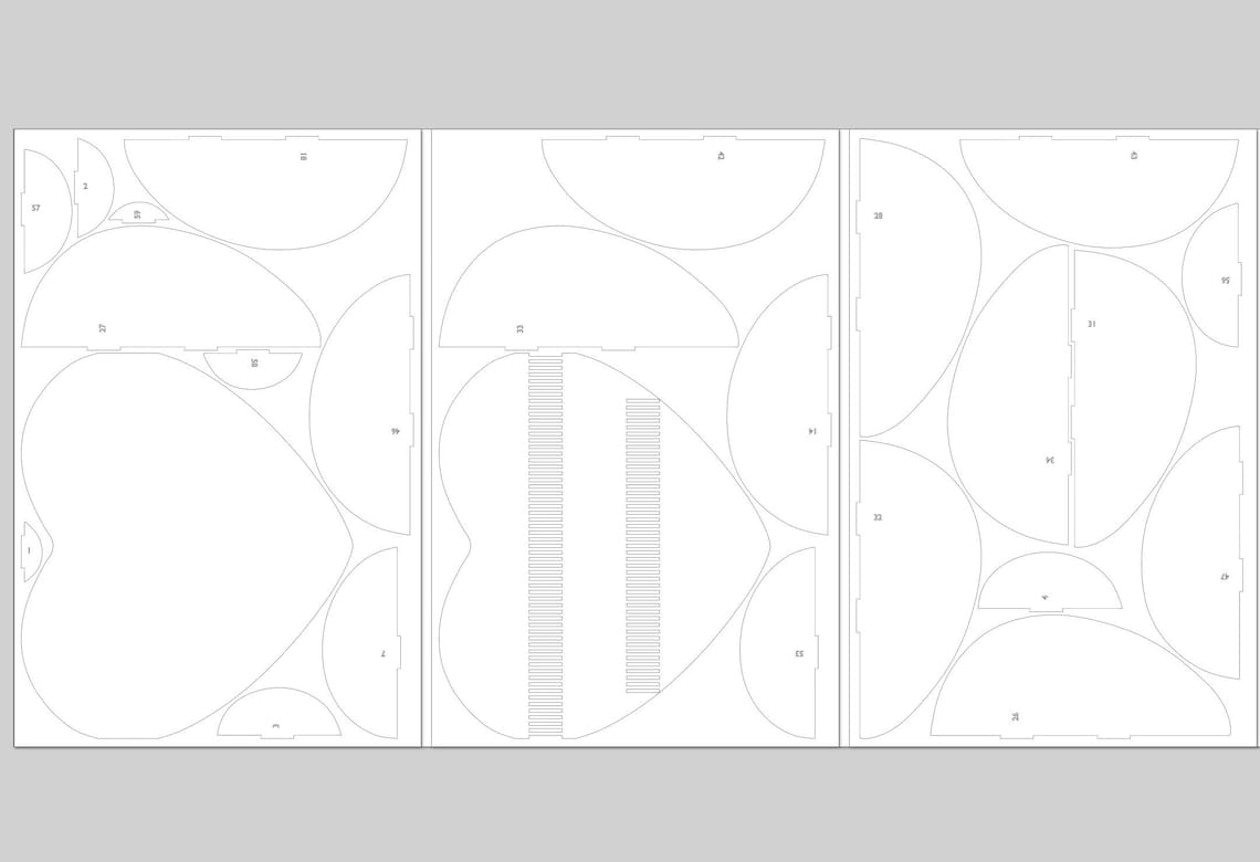 Decorative Heart Design Laser Cut Parametric for CNC & Laser Small Size ...
