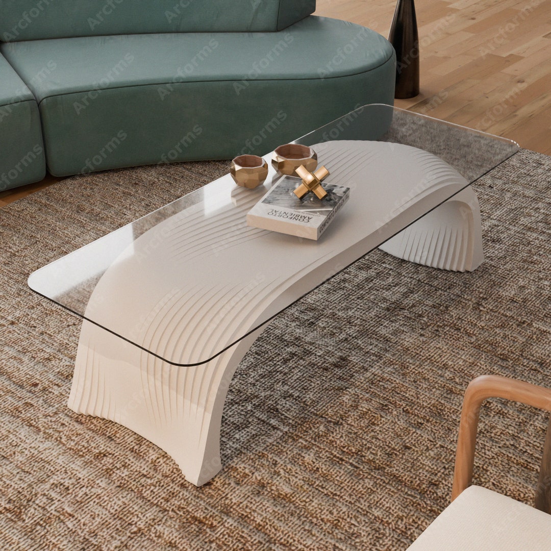 Parametric Table Wavy CNC Cut Files Art Decor Wavy Wooden Table Decor ...