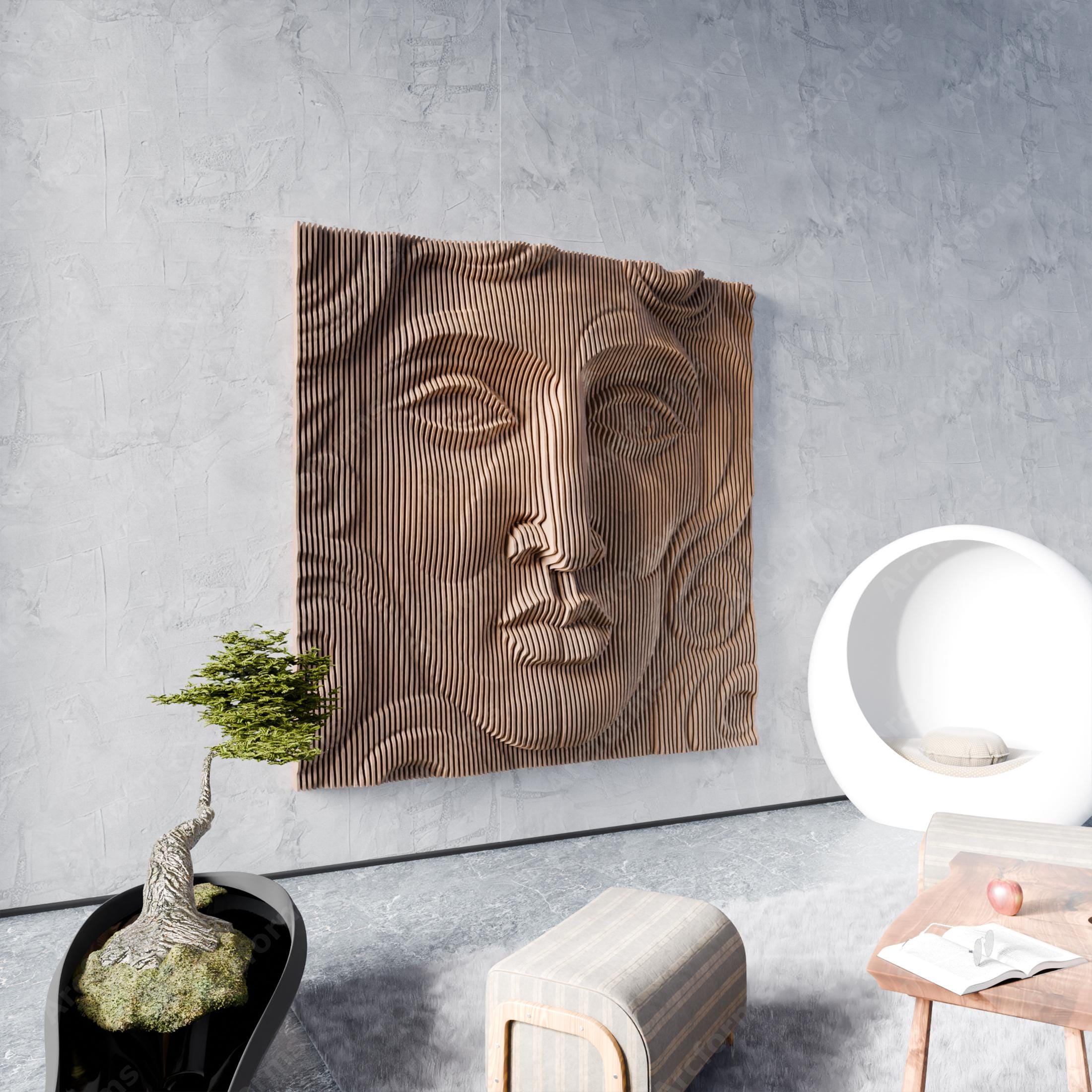 Parametric Wall Sculpture Decor Picasso DIY Plans Woodworking Wavy ...