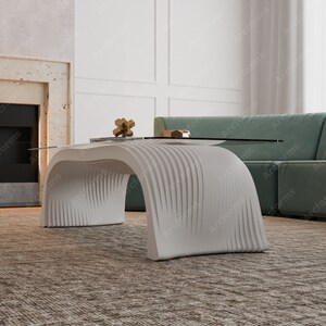 Parametric Table Wavy CNC Cut Files Art Decor Wavy Wooden Table Decor ...