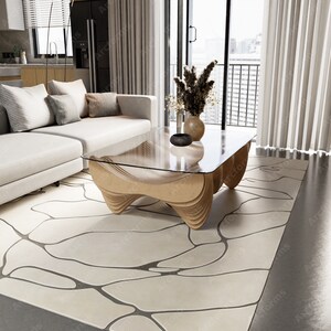 Parametric Table Wavy CNC Cut Files Art Decor Wavy Wooden Table Decor ...