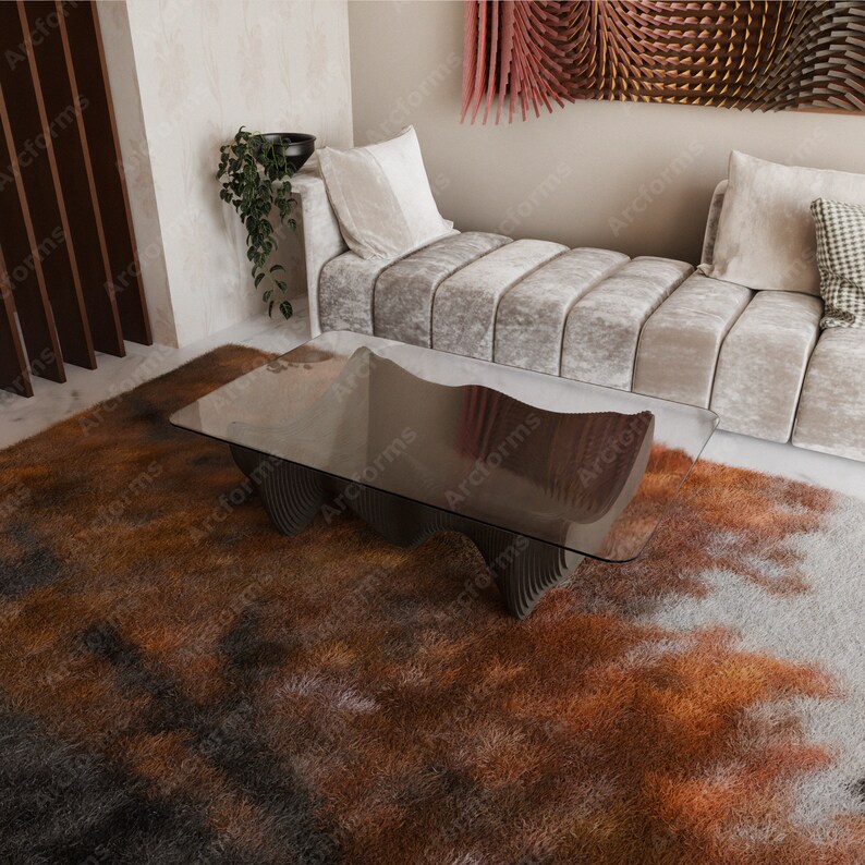 Parametric Table Wavy CNC Cut Files Art Decor Wavy Wooden Table Decor ...