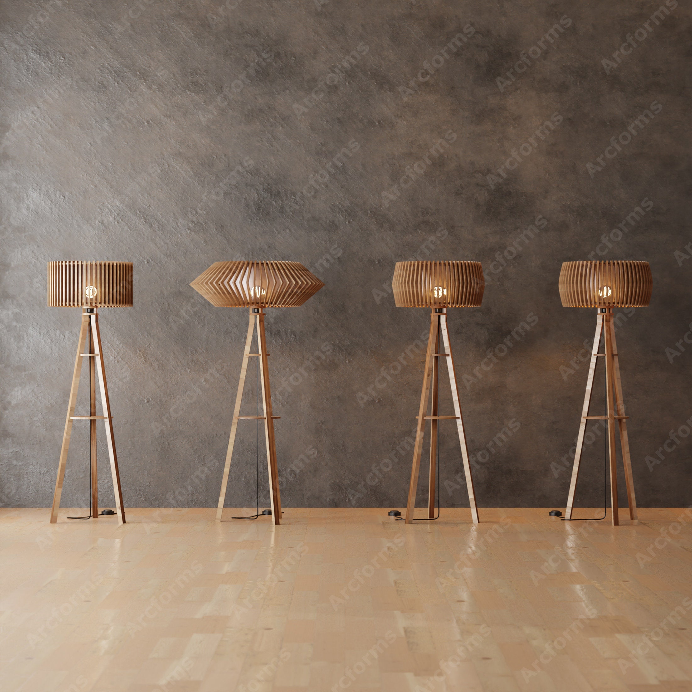 Parametric Floor Lamp Cut Router Files Laser Cutter Files Art Decor ...