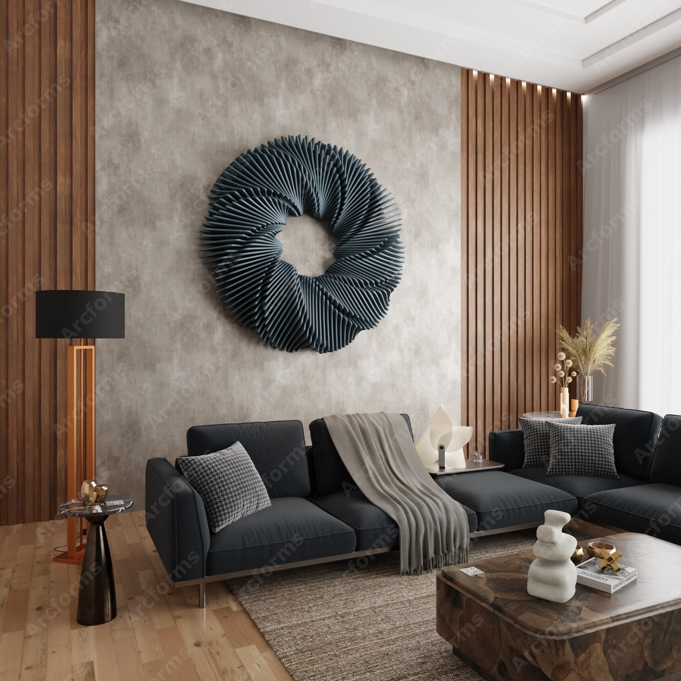 Storm Nimbus Parametric Wall Decor Cut Nested Files CNC and Laser Art ...