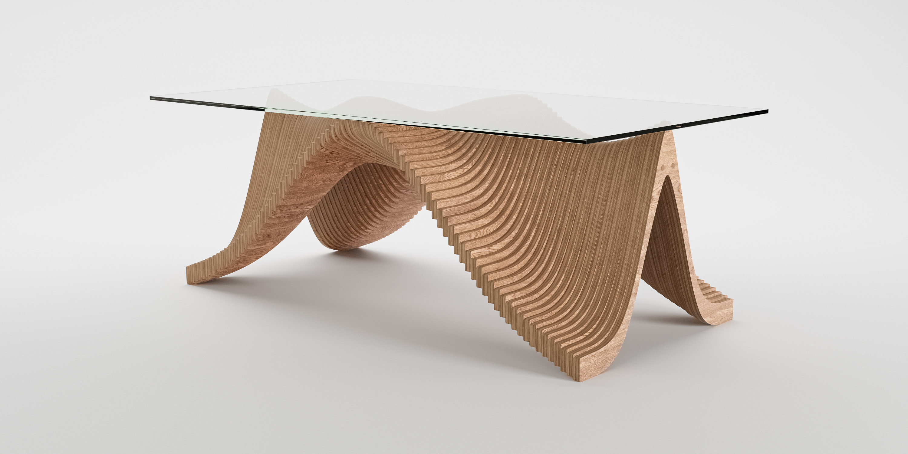 Waveforma Cut Ready Parametric Table Art Decor Wavy Wooden - Etsy