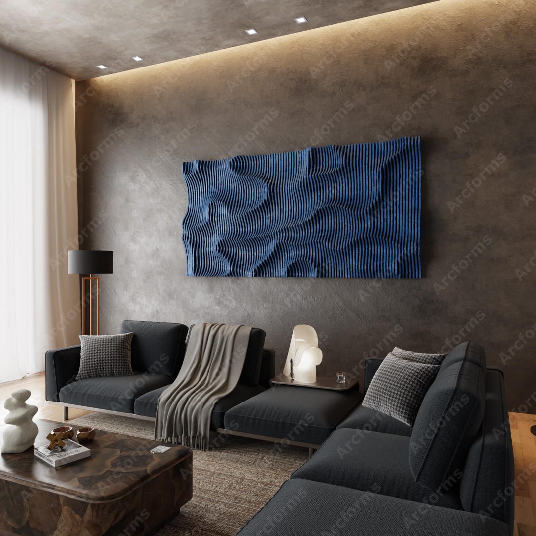 Wall Art Parametric CNC Laser Cutter Wavy Wall Decor Aspire Vcarve Cut ...