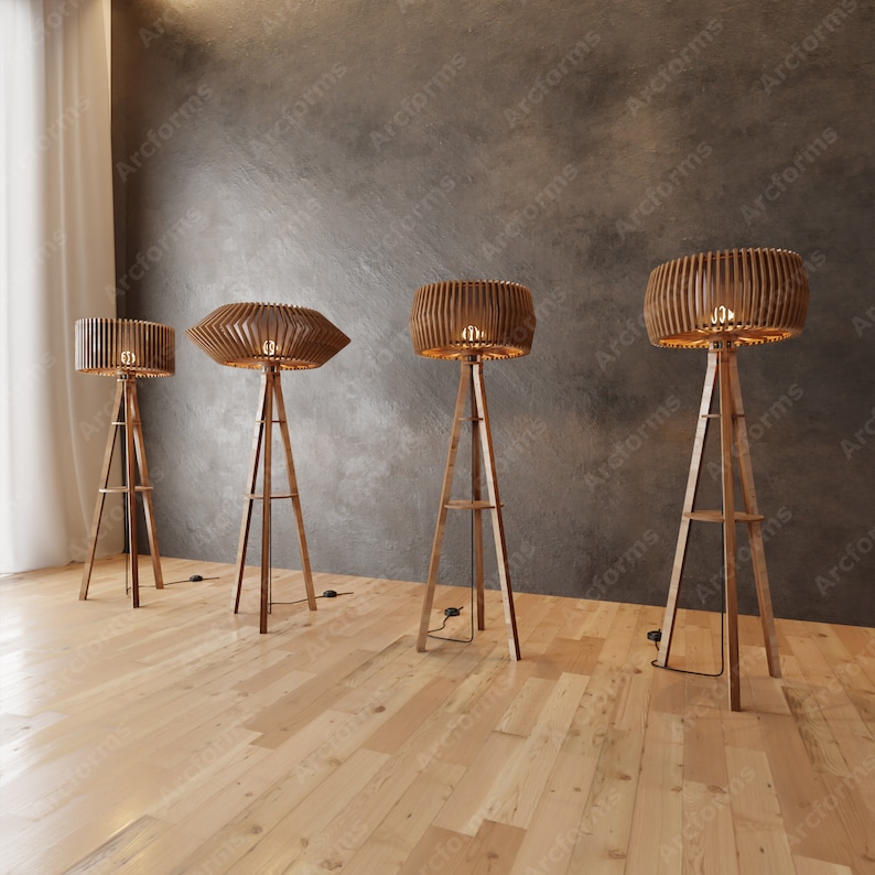 Parametric Floor Lamp CNC Router Files Laser Cutter Files Art Decor ...