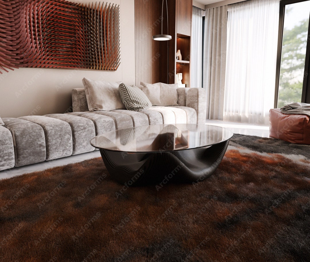 Parametric Table Wavy CNC Cut Files Art Decor Wavy Wooden Table Decor ...