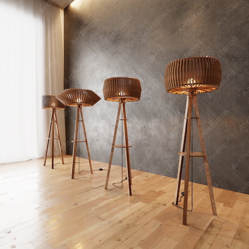 Parametric Floor Lamp CNC Router Files Laser Cutter Files Art Decor ...