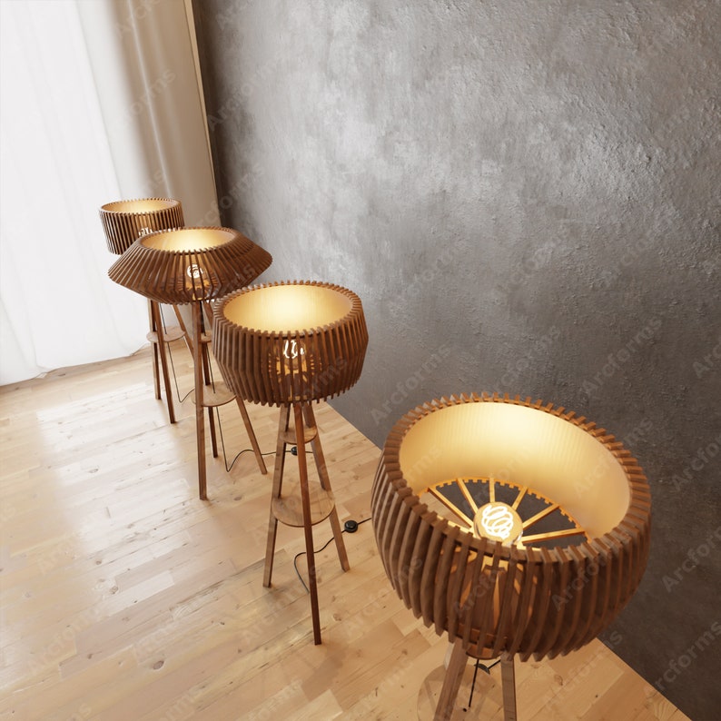Parametric Floor Lamp Cut Router Files Laser Cutter Files Art Decor ...