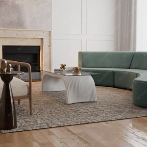 Parametric Table Wavy CNC Cut Files Art Decor Wavy Wooden Table Decor ...