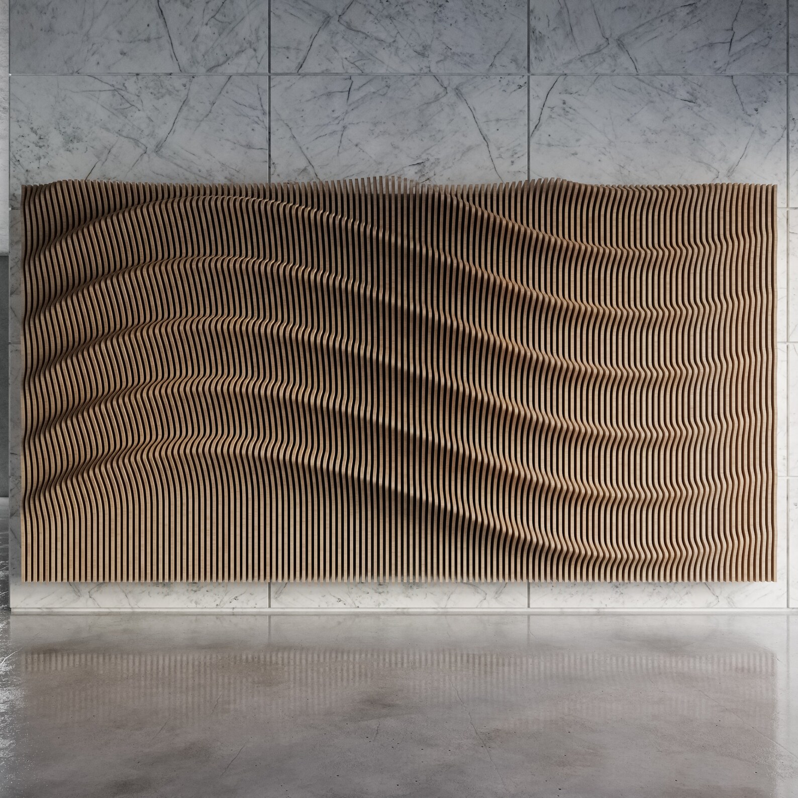 Parametric Wall Art Cut Ready Decor V4 Wavy Wooden Wall Decor - Etsy