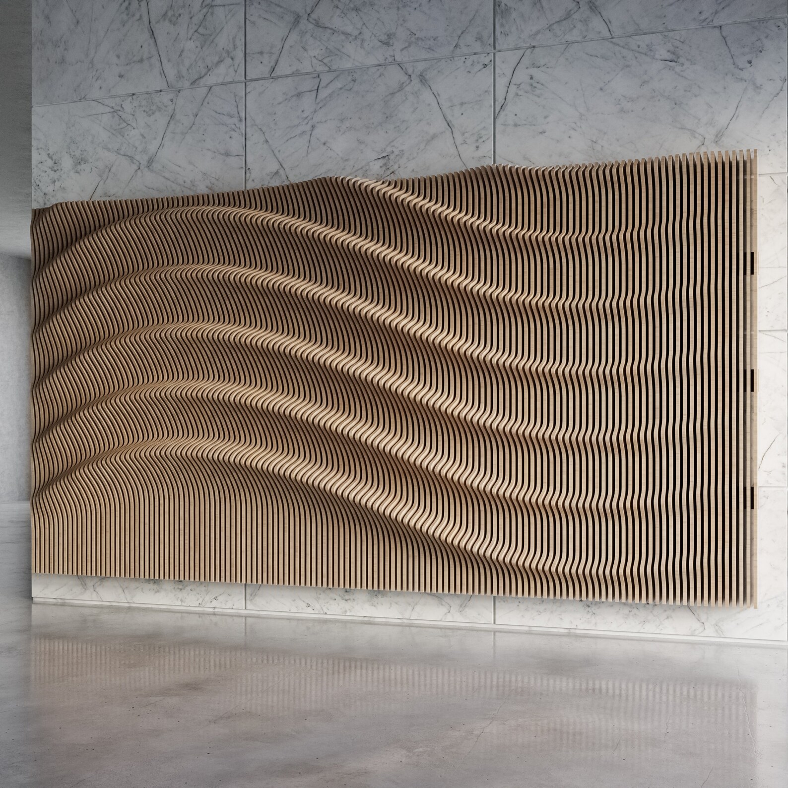 Parametric Wall Art Cut Ready Decor V4 Wavy Wooden Wall Decor - Etsy