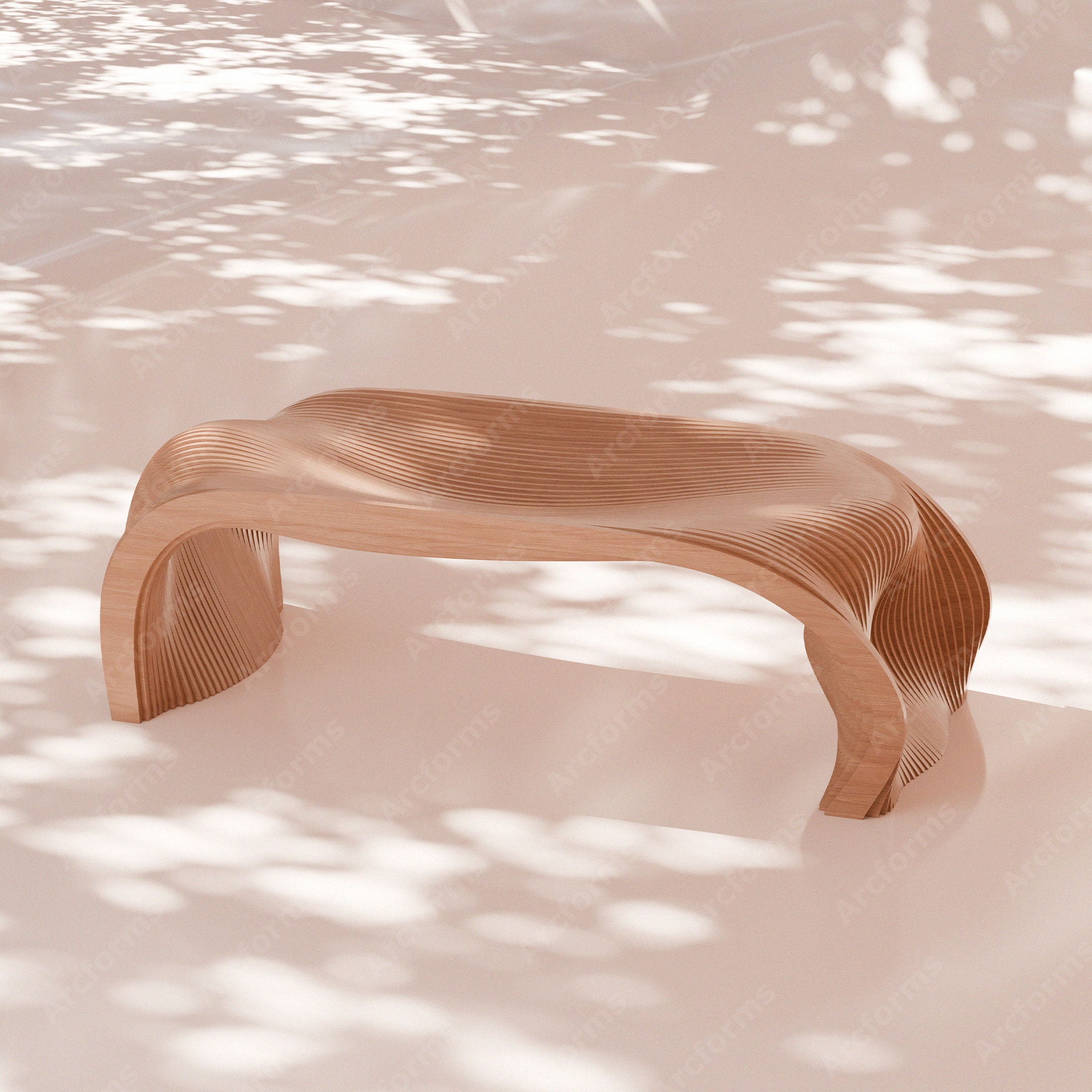 Parametric Table Wavy CNC Cut Files Art Decor Wavy Wooden Table Decor ...