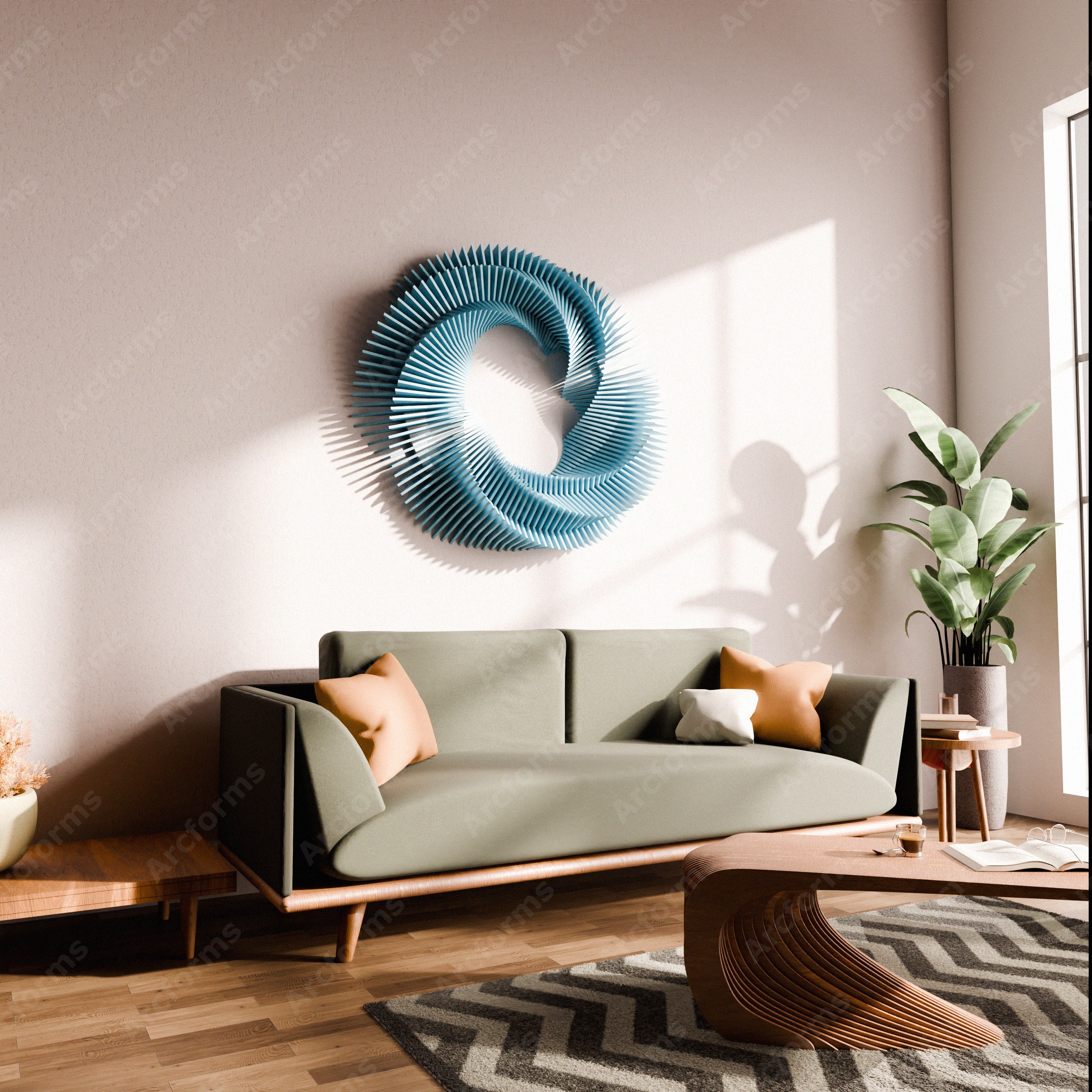 Coastal Surge Parametric Wall Decor Cut Nested Files CNC and Laser Art ...