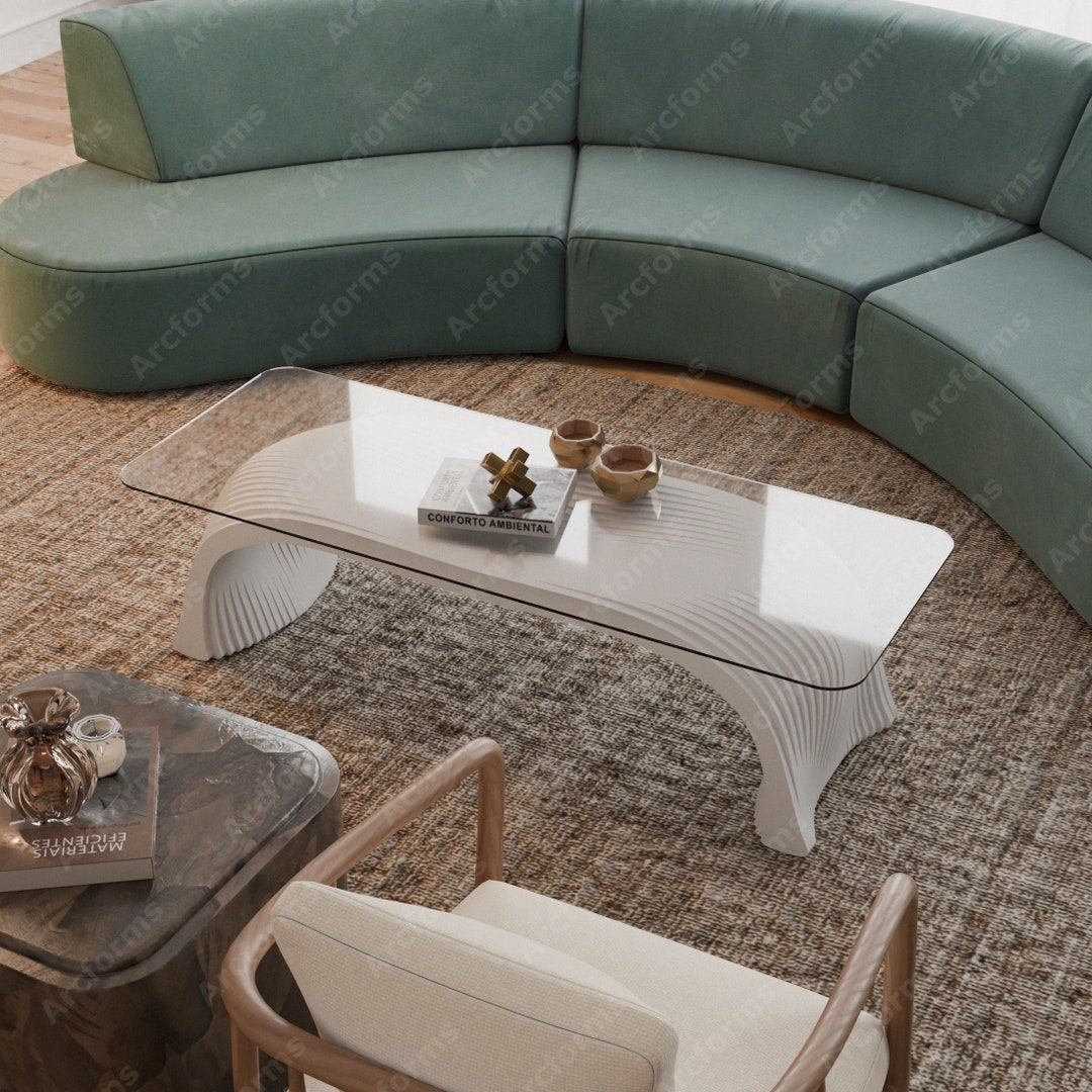 Parametric Table Wavy CNC Cut Files Art Decor Wavy Wooden Table Decor ...