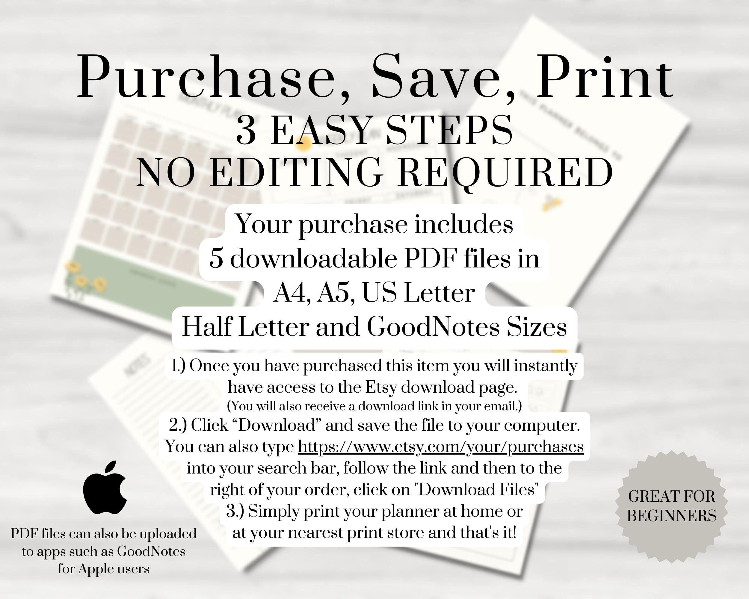 Monthly Self-care Planner Checklist for Mental Health Set - Etsy