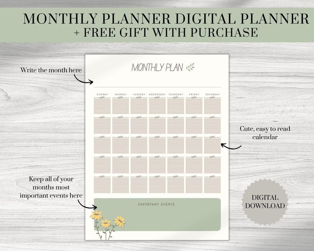 Monthly Self-care Planner Checklist for Mental Health Set, Student Well ...