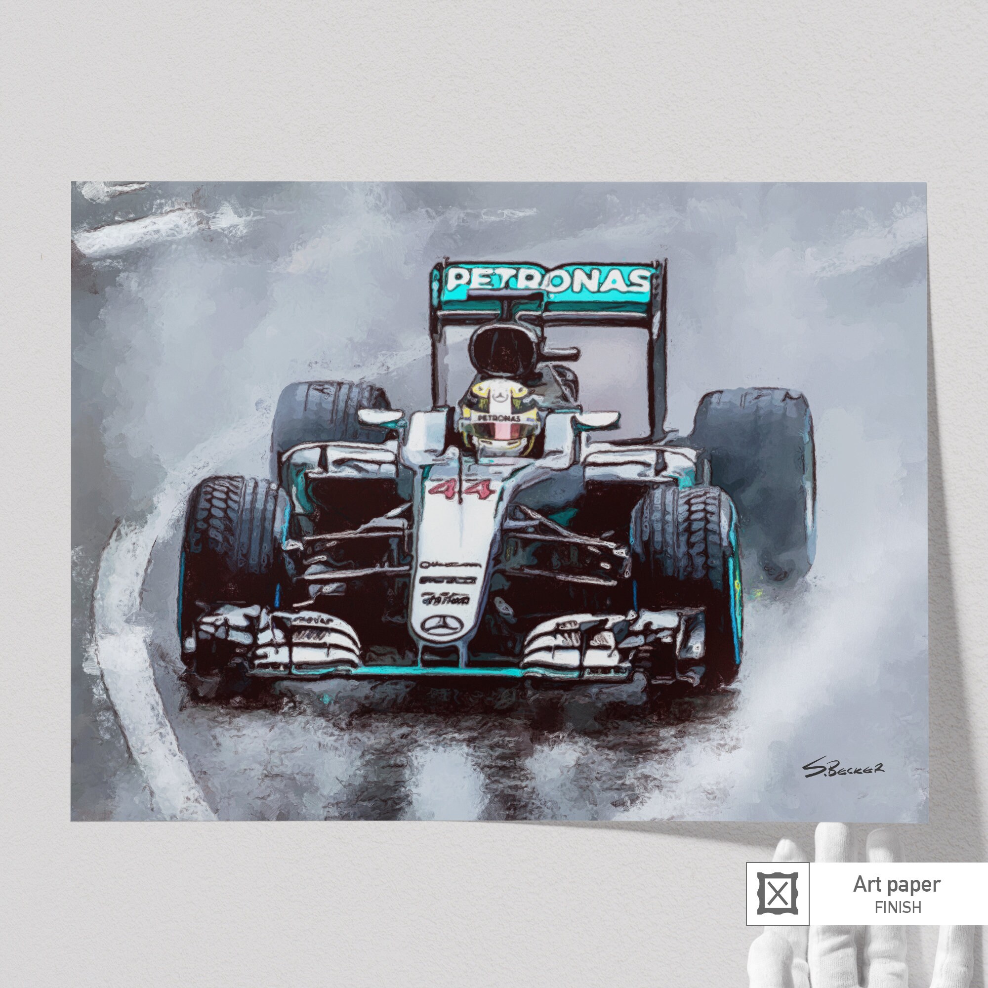 Lewis Hamilton 2016 Mercedes F1 Limited Edition Canvas / Print ...