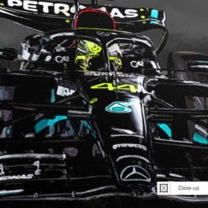 Lewis Hamilton Mercedes Car 2023 F1 Limited Edition Canvas / Print ...
