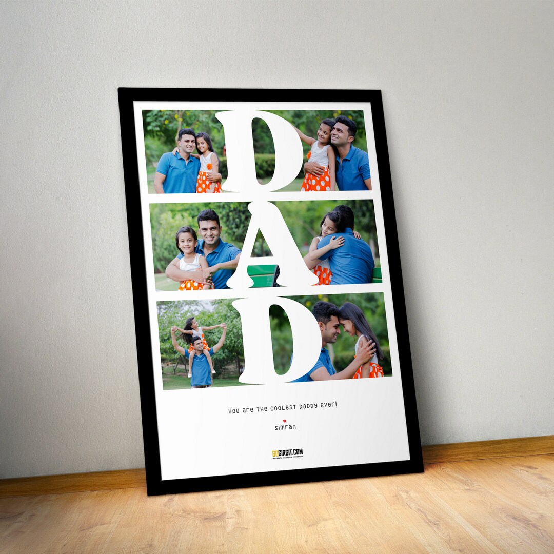 Made to Order DAD 6 Photo Collage Father's Day Gift Gifting for Dad ...