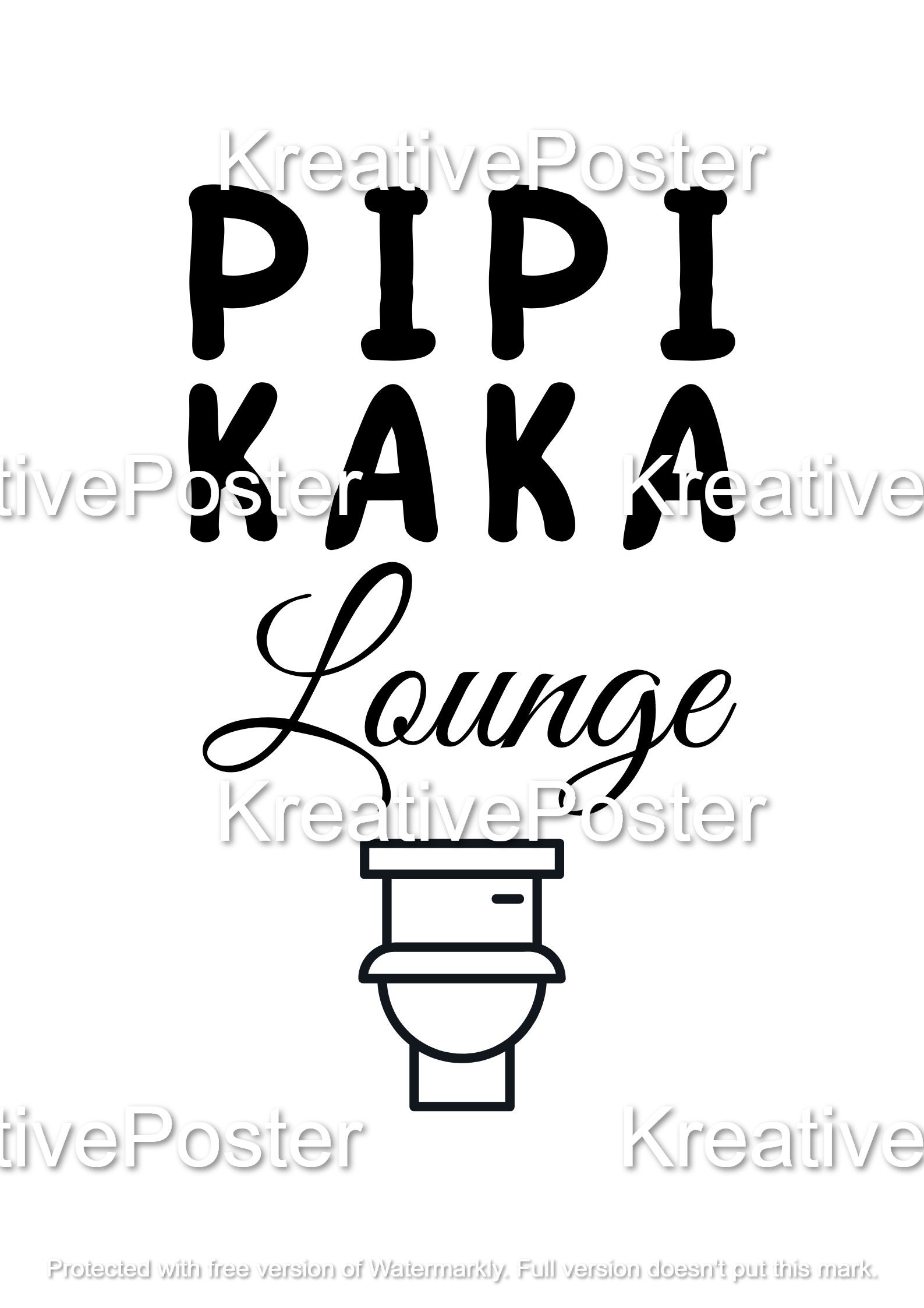 Pee Kaka Lounge Toilet Bathroom Print Digital Art Download Restroom ...