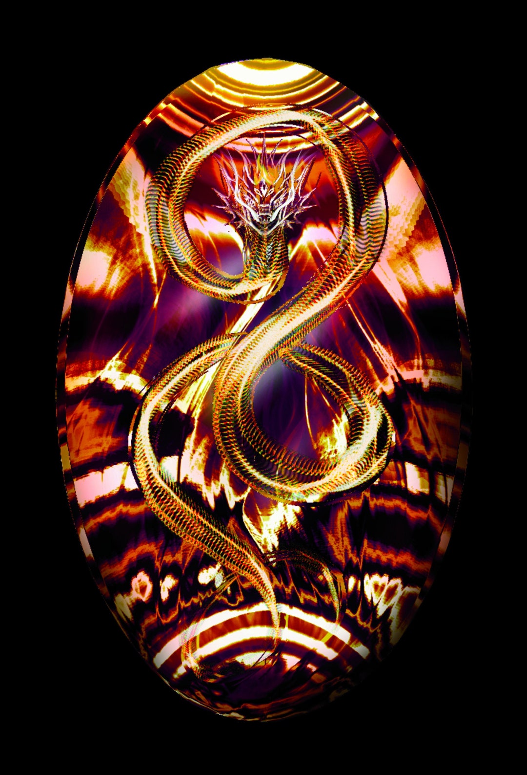 Abstract Art Dragon - Etsy