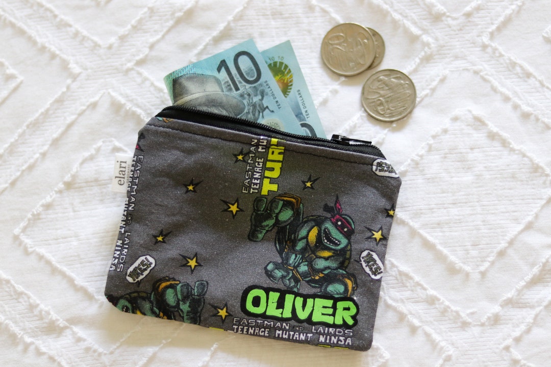 TMNT Ninja Turtles Personalised Coin Purse / Kids Wallet - Etsy
