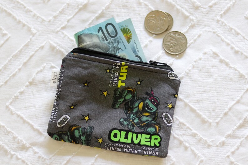 TMNT Ninja Turtles Personalised Coin Purse / Kids Wallet - Etsy Australia