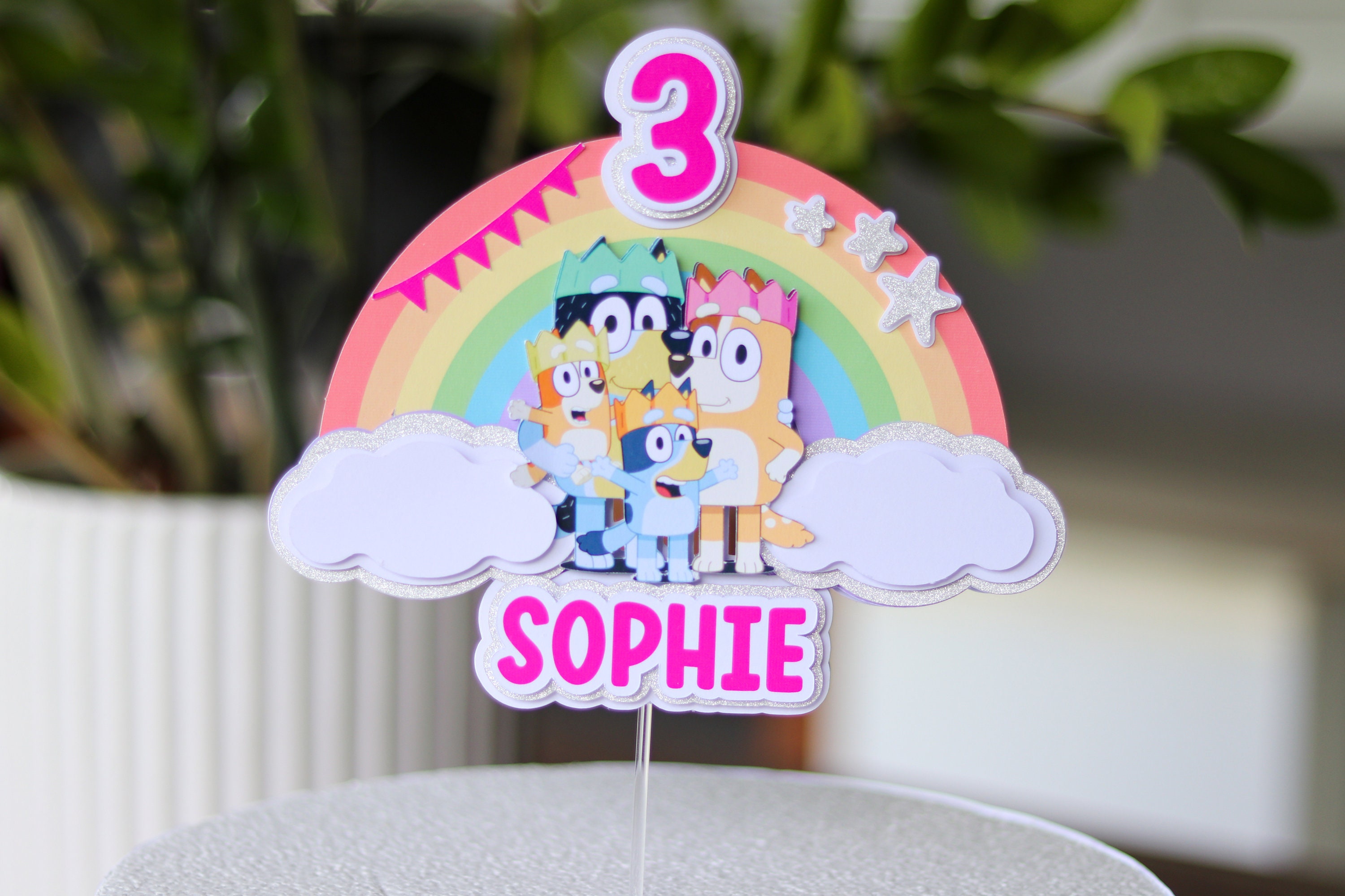 Bluey Inspired Cake Topper - Etsy