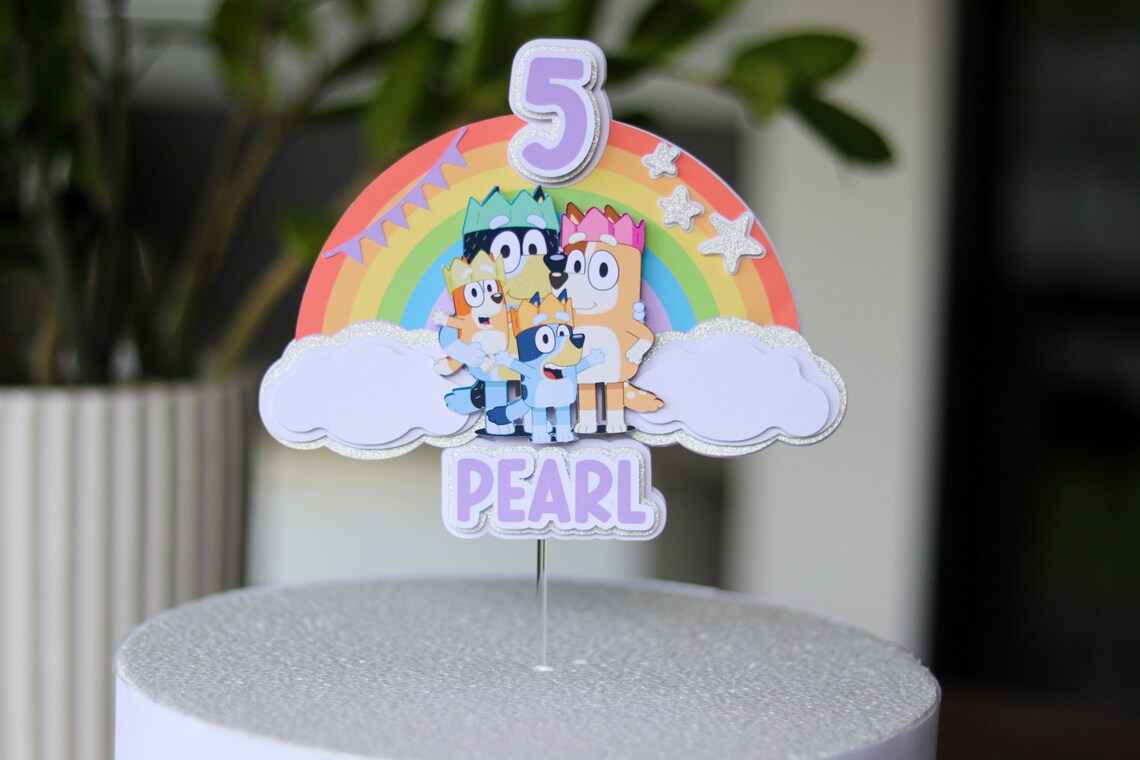 Bluey Inspired Cake Topper - Etsy