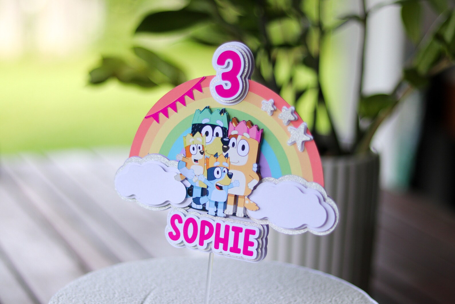 Bluey Inspired Cake Topper - Etsy