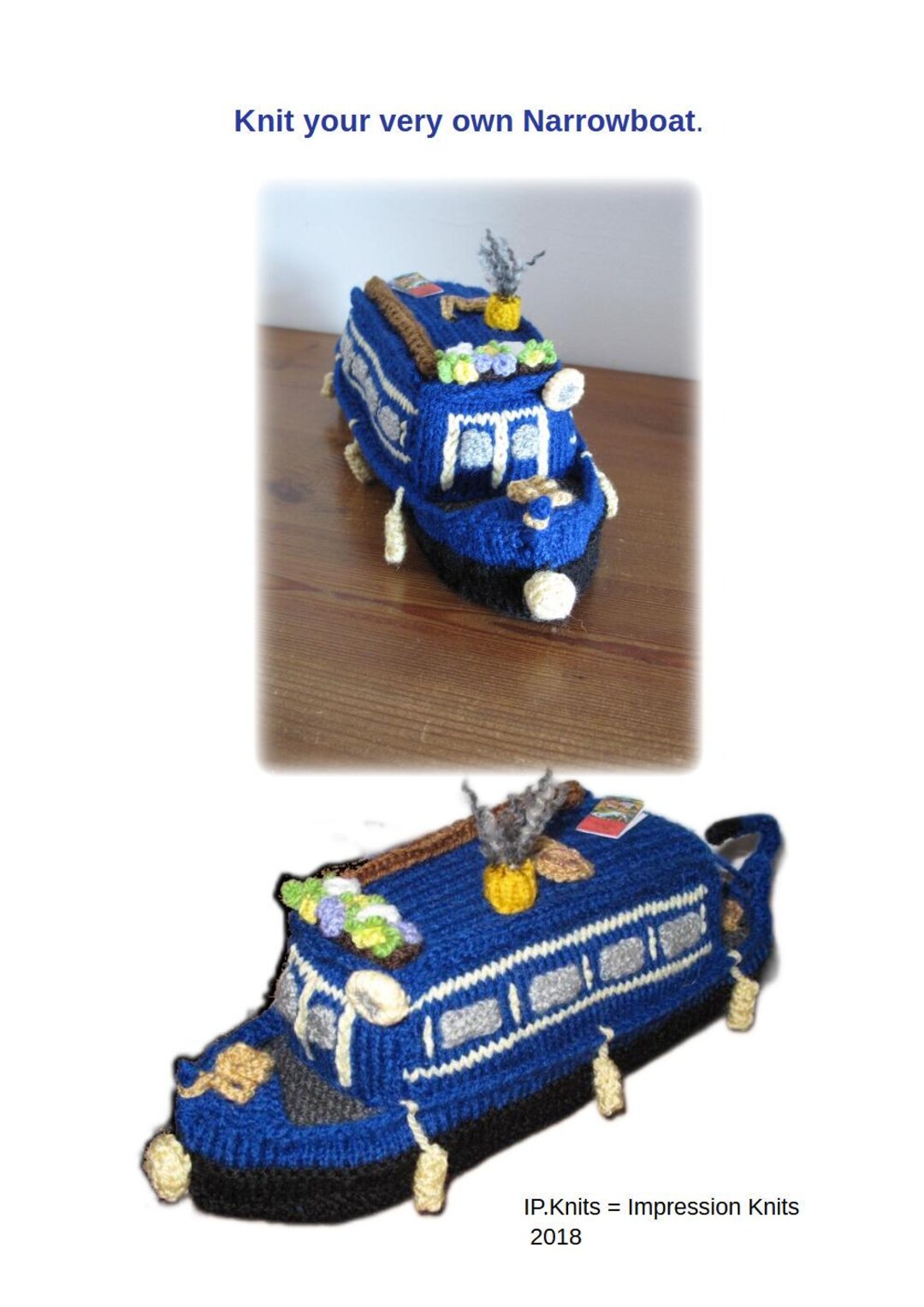 Narrowboat Knitting Pattern - Etsy UK