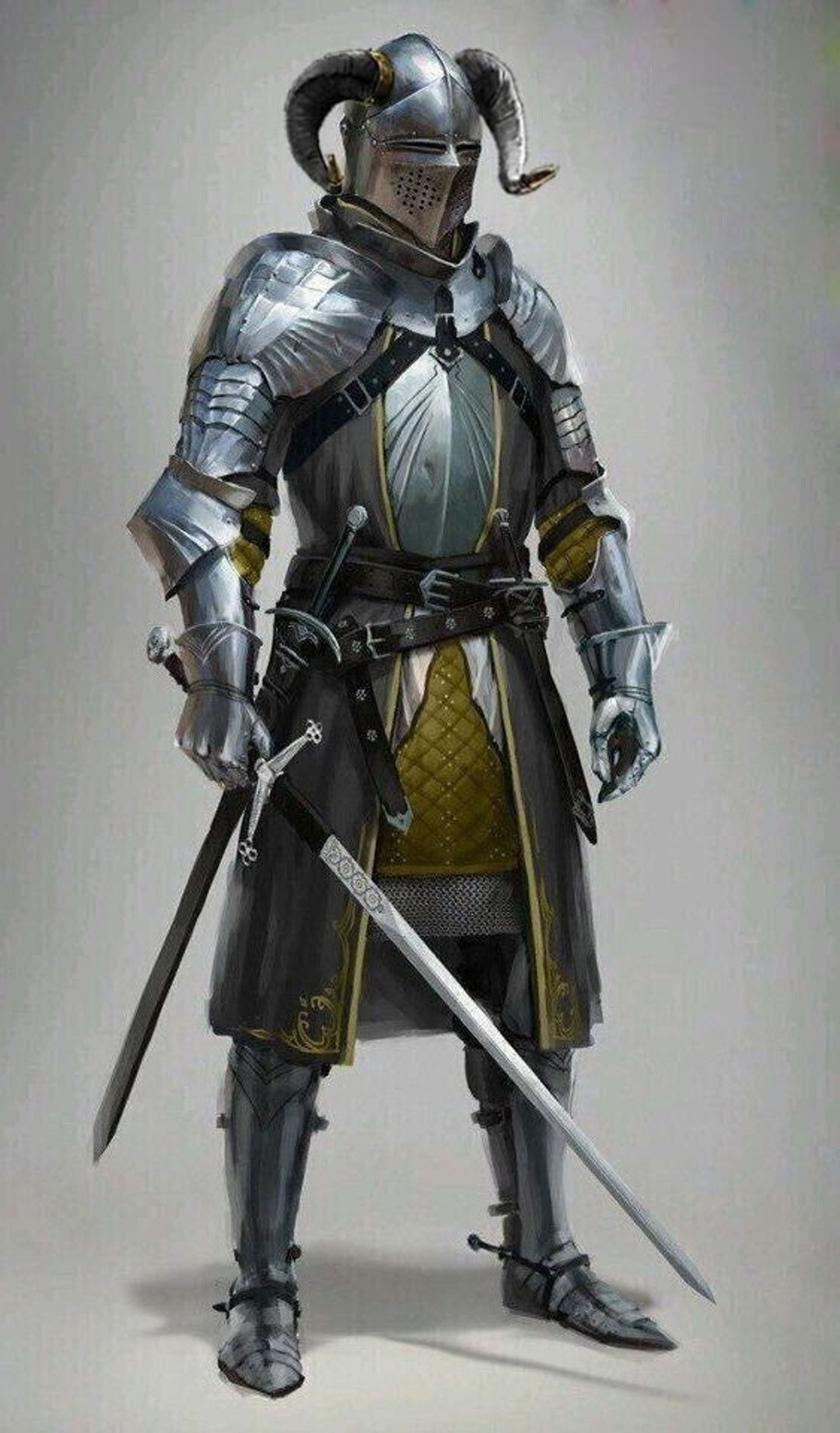 Medieval Knight Suit of Armor Horn Helmet Armour Full Body - Etsy