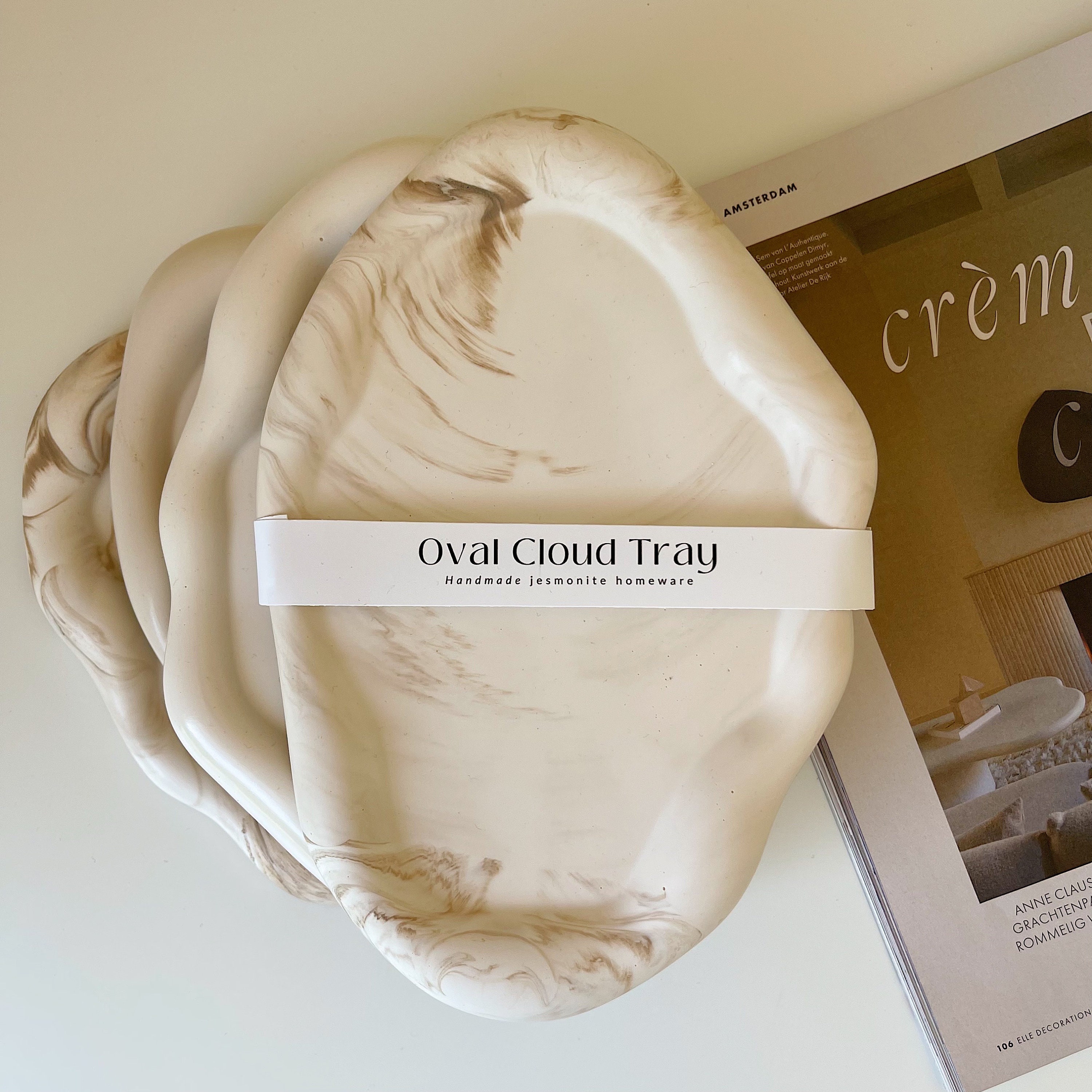 Cloud Jesmonite Tray Neutral Jesmonite Homeware Homemade - Etsy Australia