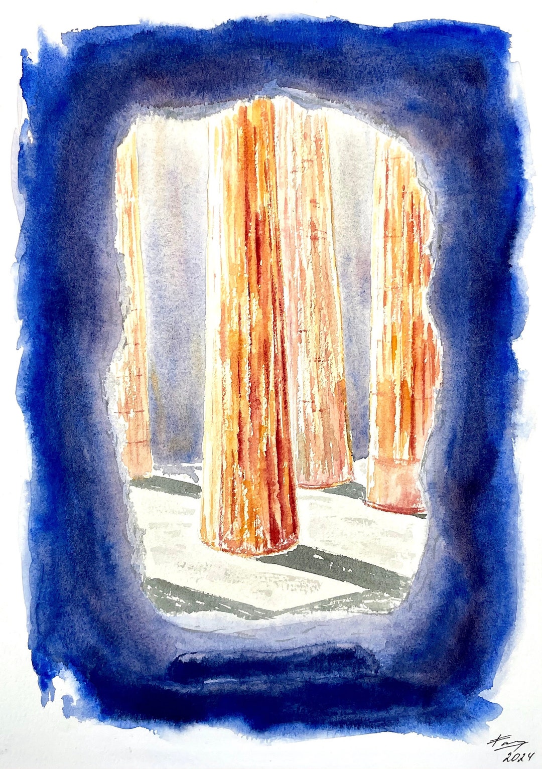 Tombs of the Kings, Paphos, Cyprus, Original Watercolor Painting - Etsy