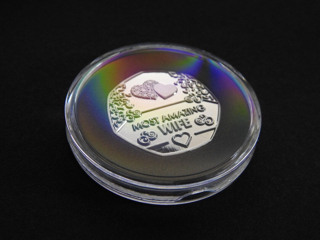 Most Amazing Wife Coin Gift for Her I Love You Matte Silver - Etsy