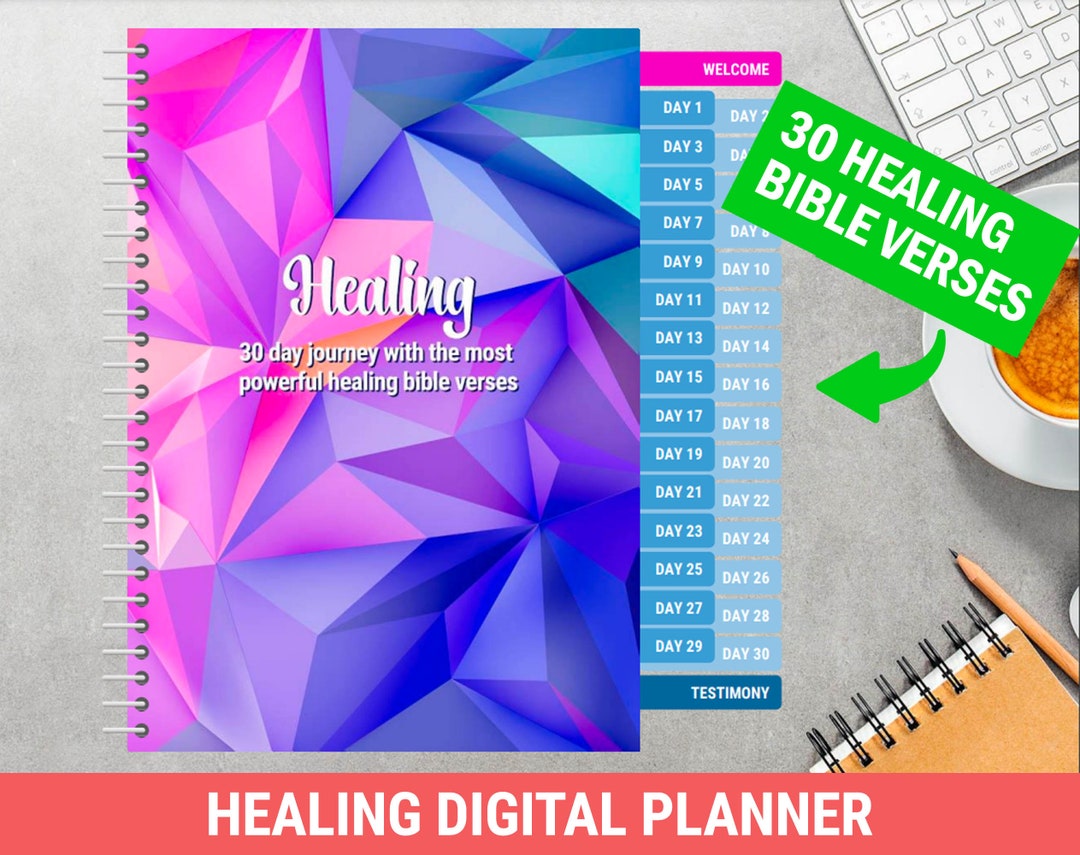 30 Day Christian Healing Devotional Digital Planner Healing Bible ...