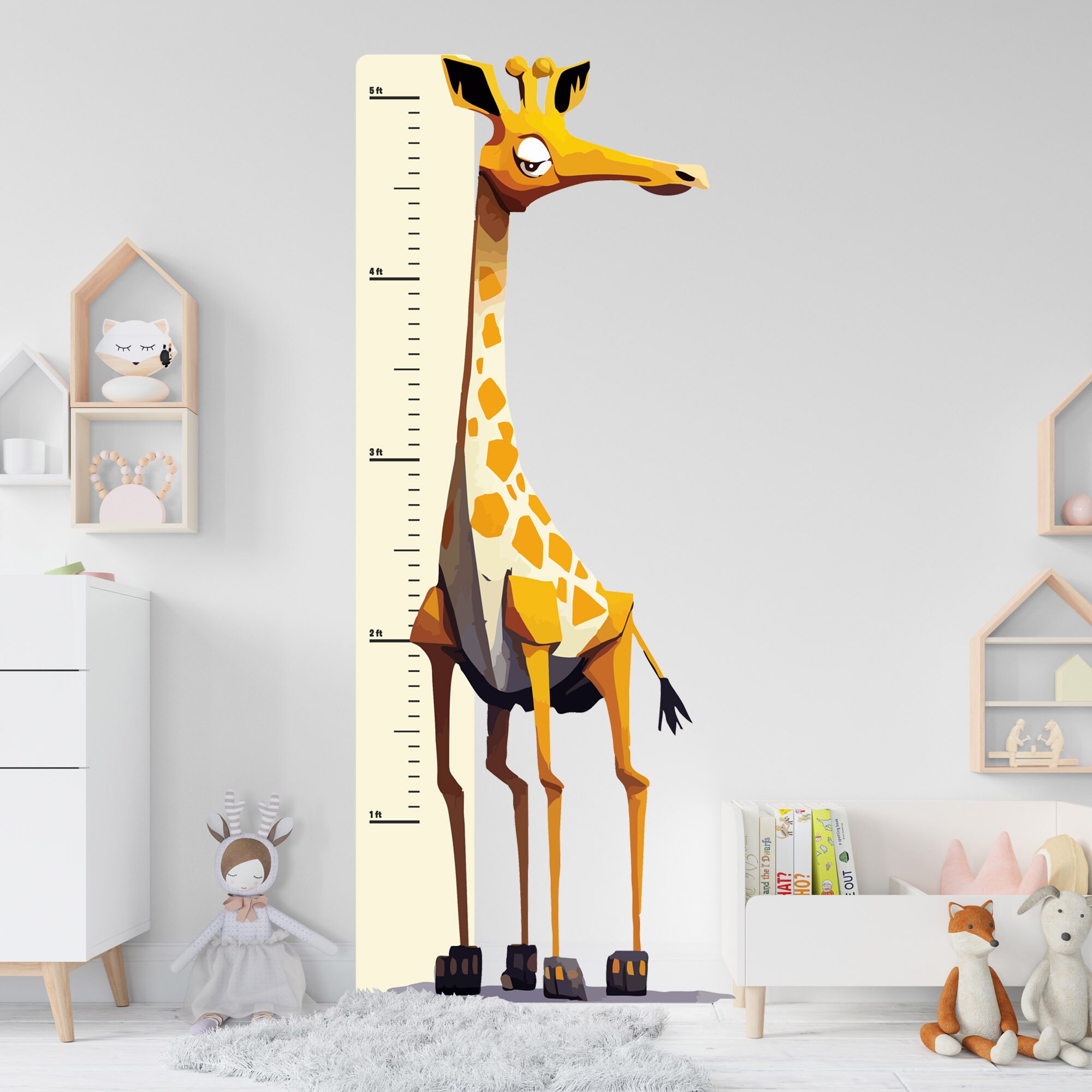 Giraffe Growth Chart Ruler SVG Kids Height Chart for Kids Baby Gift ...