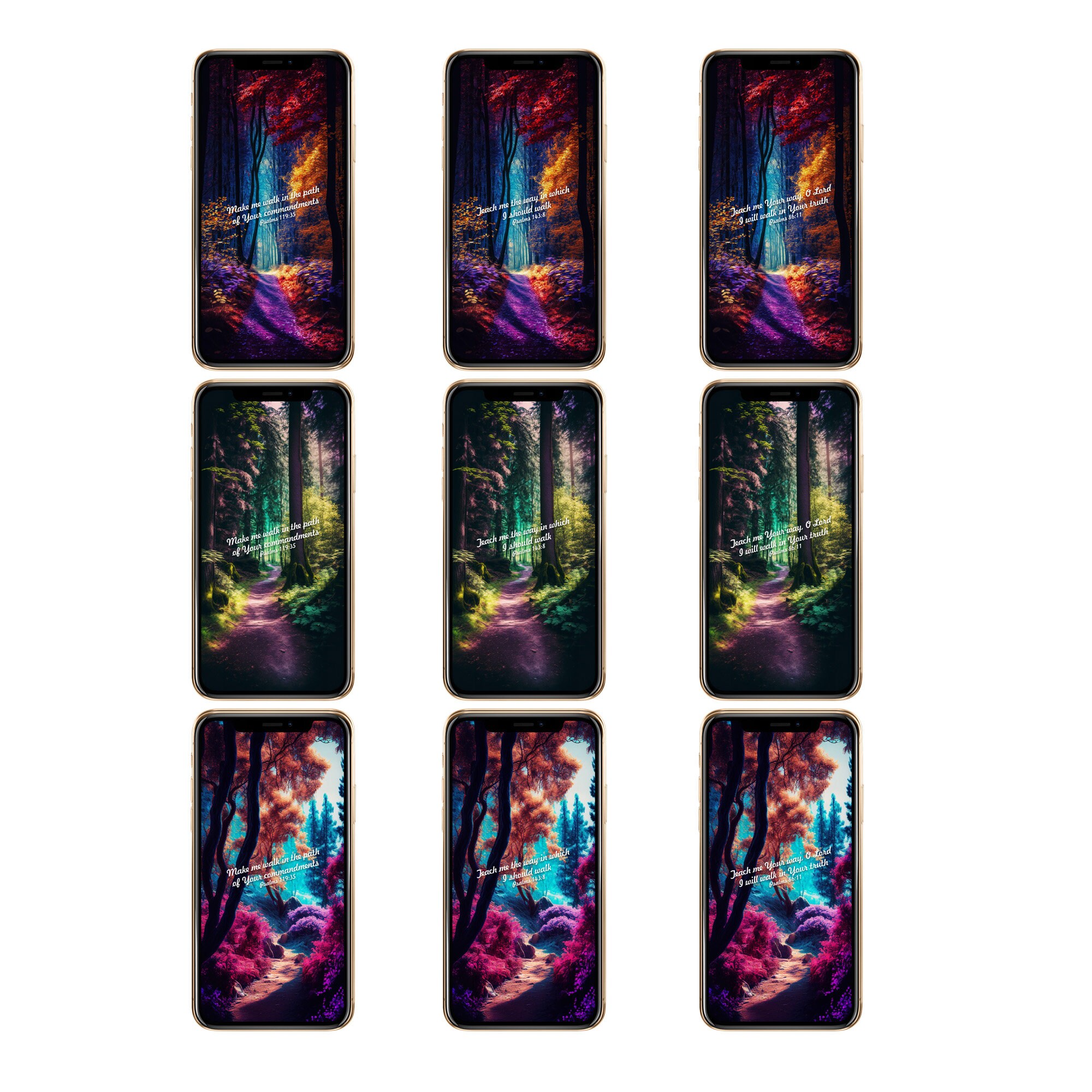 IPhone Wallpapers Set Psalms Screensaver Background Aesthetic iPhone ...