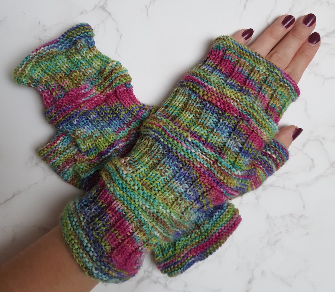 Knitted Hand Cuffs, Wrist Warmers, Cuffs, Unique Piece - Etsy