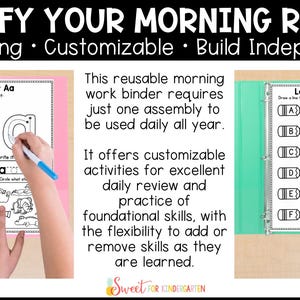 Pre-k Morning Work Binder: Practice Handwriting, Alphabet, Numbers ...