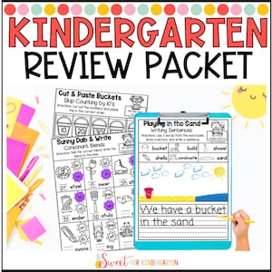 Kindergarten Summer Review Worksheets | Math Phonics Handwriting and ...