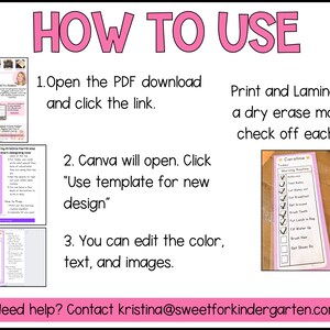Editable Printable Kids Daily Routine Checklist | Customizable Chore ...