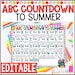Editable ABC Countdown to Summer Calendar | Fun End-of-year Activities ...