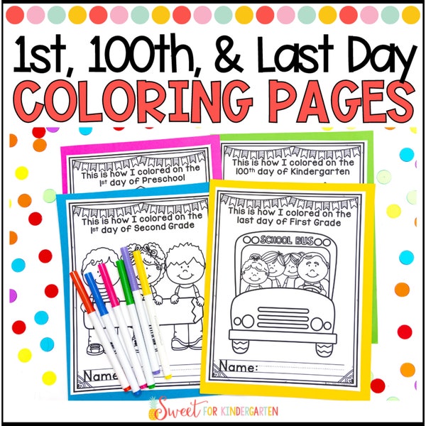 Grade School Coloring Sheets - Etsy