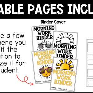 First Grade Morning Work Binder: Reusable Homeschool Activities - Etsy